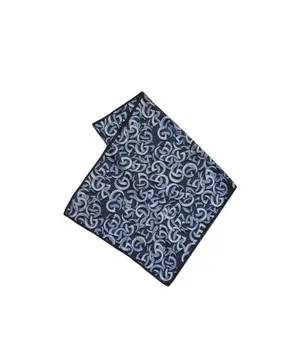 Gucci Double G Cotton Silk Jacquard Stole - Blue
