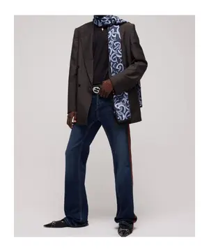 Gucci Double G Cotton Silk Jacquard Stole