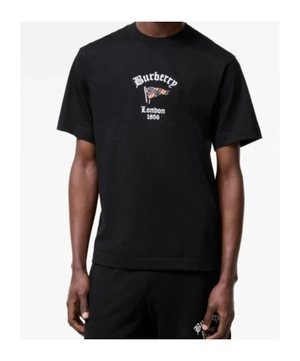 Burberry Check Flag Crewneck T-shirt - Black