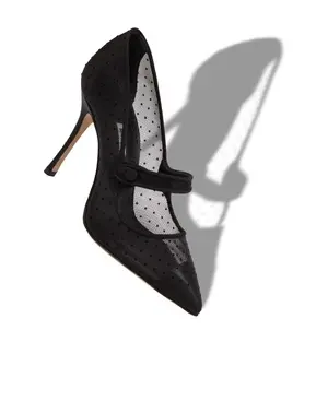 Manolo Blahnik Polka Dot Pointed Toe High Heels