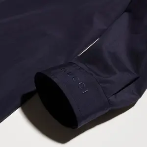 Gucci Piece Dyed Cotton Poplin Shirt - Dark Blue