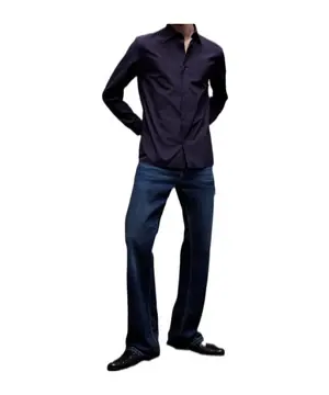 Gucci Piece Dyed Cotton Poplin Shirt - Dark Blue
