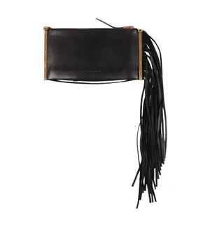 Elisabetta Franchi Fringed Zip Clutch Bag
