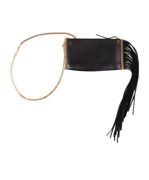 Elisabetta Franchi Fringed Zip Clutch Bag