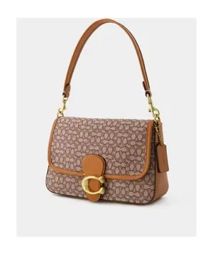 COACH Tabby Monogram-jacquard Canvas Shoulder Bag