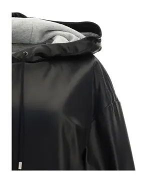 Saint Laurent Leather Hooded Jacket
