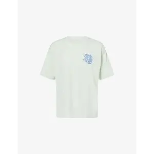 ANINE BING Regular-fit Logo-print Cotton T-shirt - Green