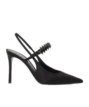 Emporio Armani Heeled Embellished Pumps - Black