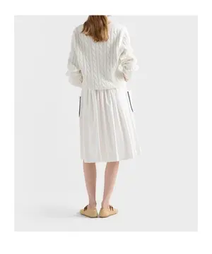 Prada Slubbed Toile Skirt