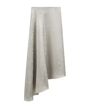 Dior Asymmetric Mid-length Jacquard Skirt - Gray