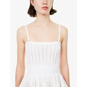 Alaïa Fitted Waist Bandeau Stretch-woven Mini Dress