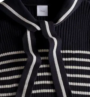 Dior Riviera Marinière Striped Knit Dress