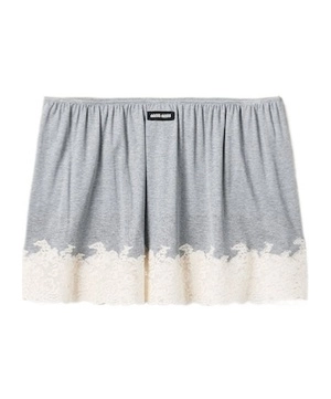 Miu Miu Lace Trim Mini Skirt - Gray