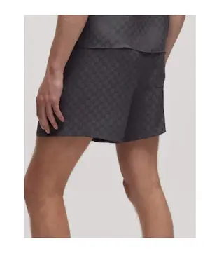 Gucci Gg Silk Jacquard Shorts - Dark Gray