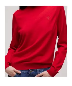 Gucci Fine Wool Sweater With Embroidery - Red