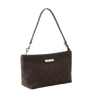 Gucci Small Pouch With Strap And Plaque - Black