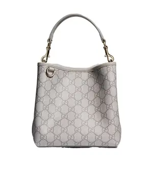 Gucci Gg Emblem Small Bucket Bag - Grey