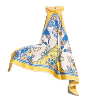 Gucci Printed Silk Twill Halter Neck Top - Multicolor