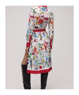 Gucci Printed Silk Shirt With Flora Motif