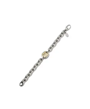 Gucci Interlocking Chain Bracelet - Palladium And Gold