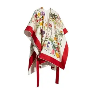 Gucci Printed Cotton Terrycloth Cape Dress