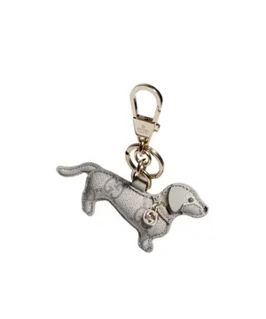 Gucci Dog Charm With Gg Monogram - Grey