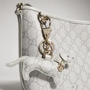 Gucci Dog Charm With Gg Monogram
