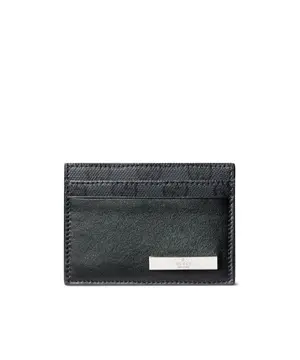Gucci Card Case With Metal Tag - Black