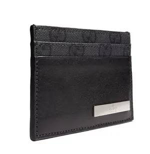Gucci Card Case With Metal Tag - Black