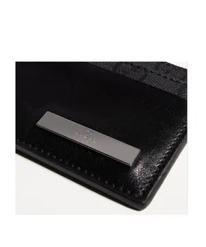 Gucci Card Case With Metal Tag - Black