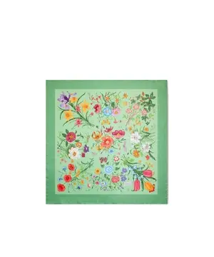 Gucci Printed Silk Twill Carr - Multicolor