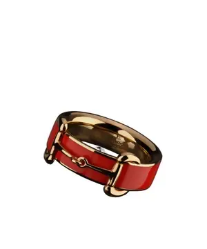 GUCCI Gucci Horsebit Ring With Enamel