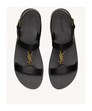 Saint Laurent Cassandre Logo Plaque Sandals