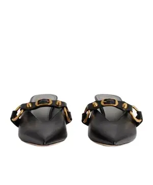 Balenciaga City Mule With Gold Stud Embellishments
