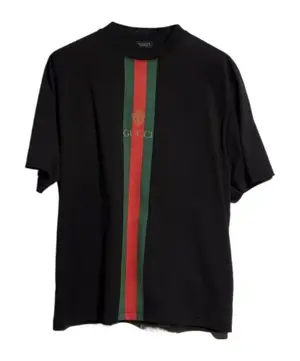 Gucci Web Embellishes Crewneck T-shirt - Black