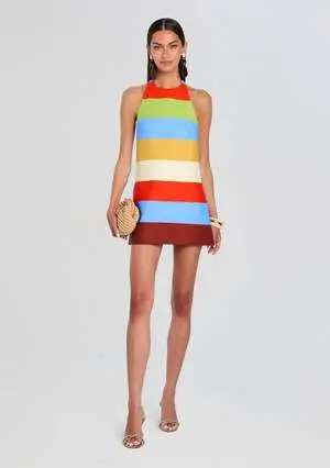 Retrofete Lanny Striped Mini Dress - Multi Stripe
