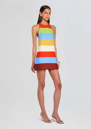 Retrofete Lanny Striped Mini Dress