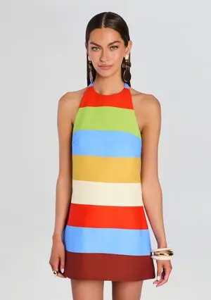 Retrofete Lanny Striped Mini Dress