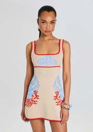 Retrofete Valcra Jacquard Knit Mini Dress