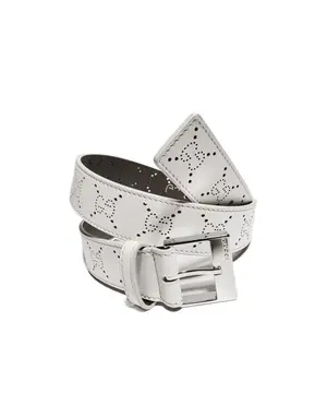 Gucci Squared Buckle Belt - White