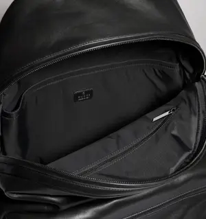 Gucci Leather Backpack With Engraved Tag
