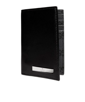 Gucci Card Case With Metal Tag - Black