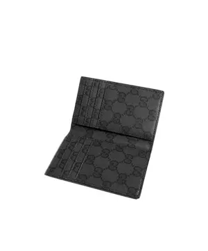 Gucci Card Case With Metal Tag - Black