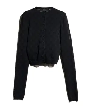 Gucci Monogram Sheer Cardigan