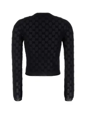 Gucci Monogram Sheer Cardigan