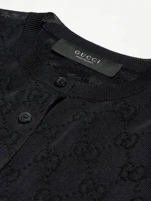 Gucci Monogram Sheer Cardigan