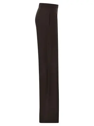 Max Mara Satin-finish Wide-leg Trousers