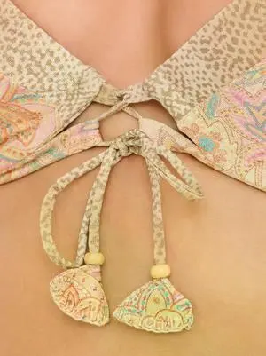 DEL MAAR Tacky Print-detail Bikini Top