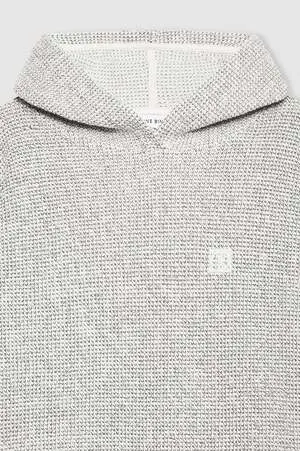 ANINE BING Alec Framed Monogram Hoodie