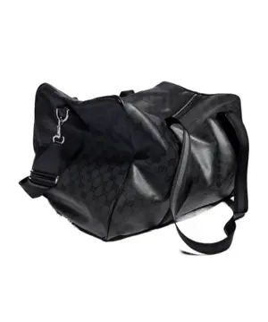 Gucci Medium Duffle Bag With Web - Black